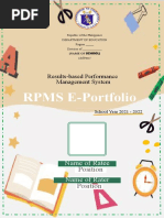 RPMS With ANNOTATIONS KRA 1 5 | PDF | Teachers | Learning