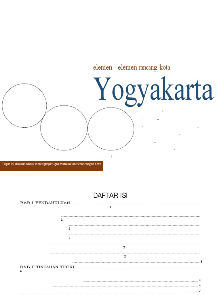 Elemen Perancangan Kota Yogyakarta | PDF
