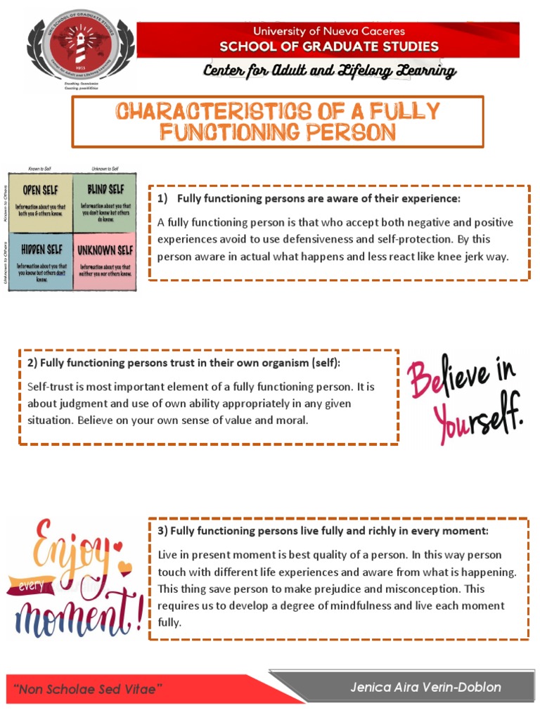 Traits of a Fully Functioning Person | PDF | Experience | Morality
