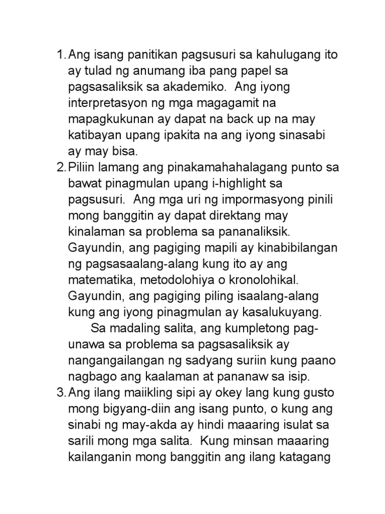 Ang Isang Panitikan Pagsusuri Sa Kahulugang Ito Ay Tulad NG Anumang Iba ...