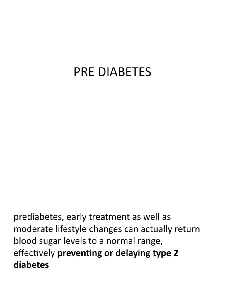 Pre Diabetes | PDF