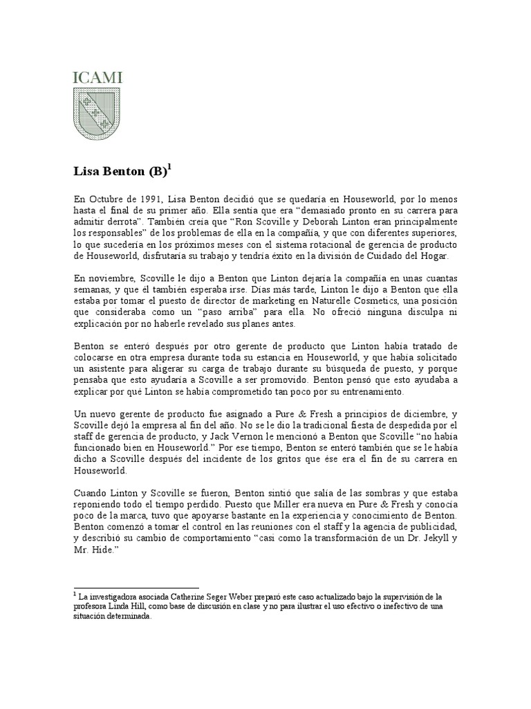 Ascenso de Lisa Benton en Houseworld | PDF