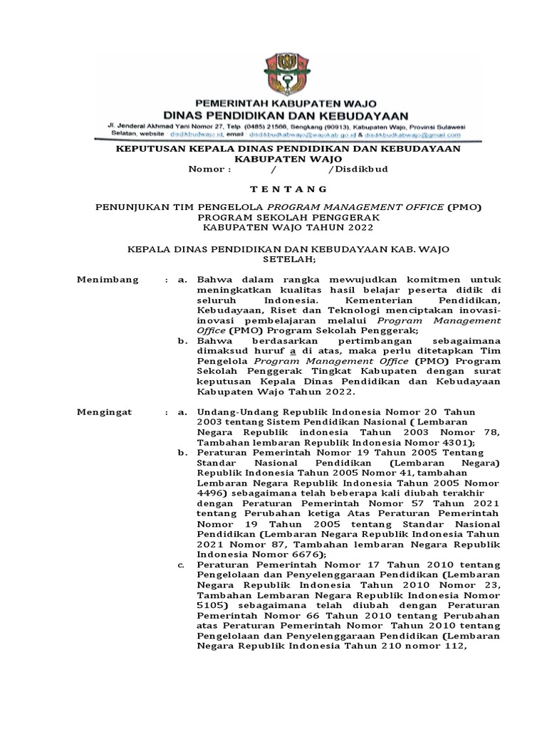 SK Tim Pmo Wajo | PDF