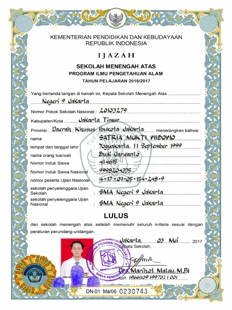 FILE IJAZAH | PDF