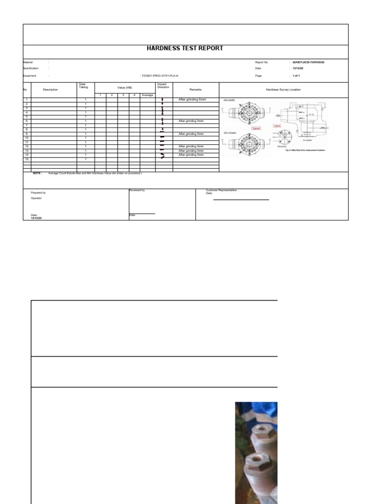 (Contoh Hardness Report | PDF