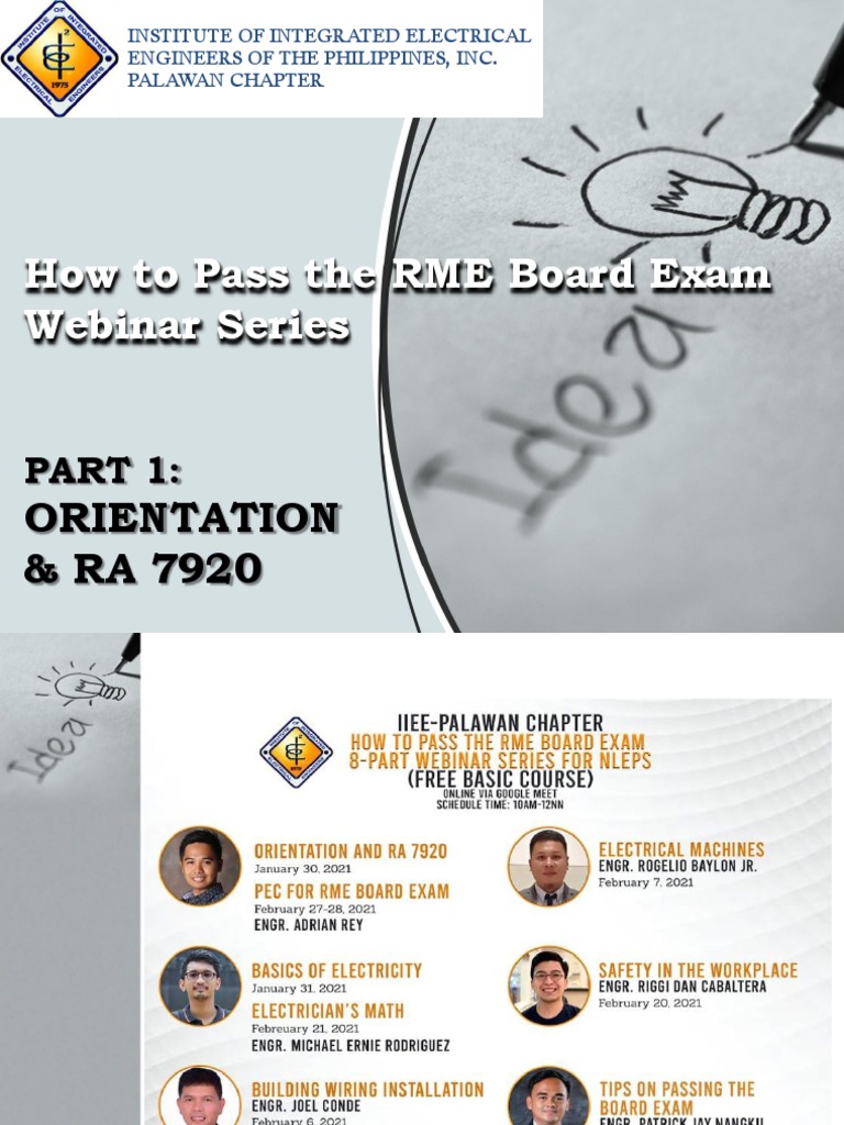 How To Pass Rme Board Exam Part 1 | PDF | Electrical Conductor ...
