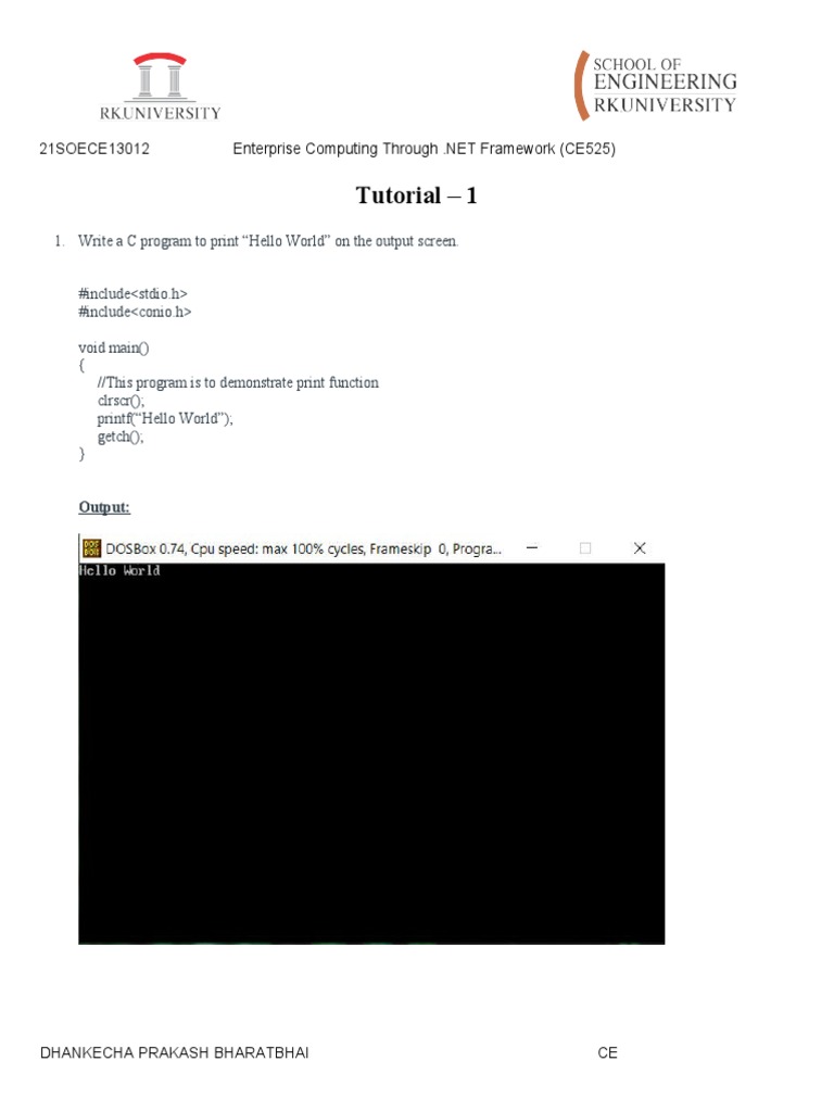 .NET Framework Programming Tasks | PDF | Namespace | Software Development