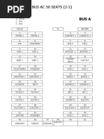 Denah Bus Seat 2-2 50 | PDF