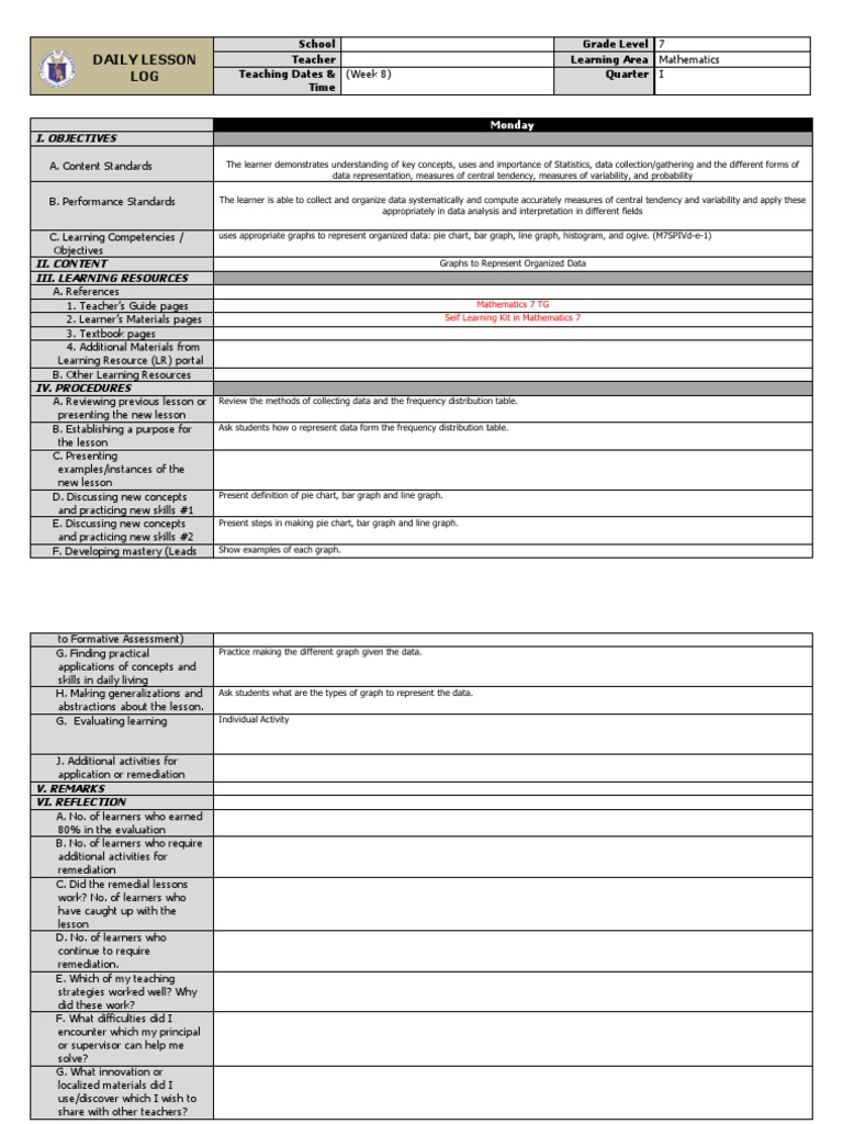 Sample Grade 7 DLL Q1W8 | Download Free PDF | Learning | Teaching Method