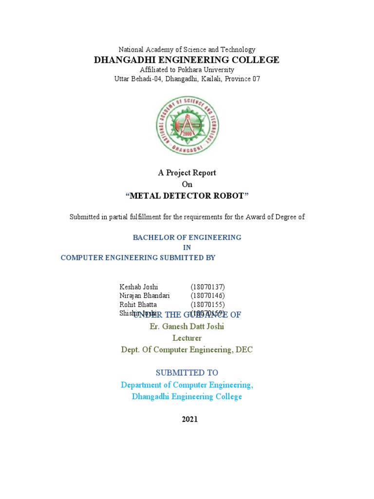 Metal Detector Robot Project Report | PDF | Arduino | Operational Amplifier