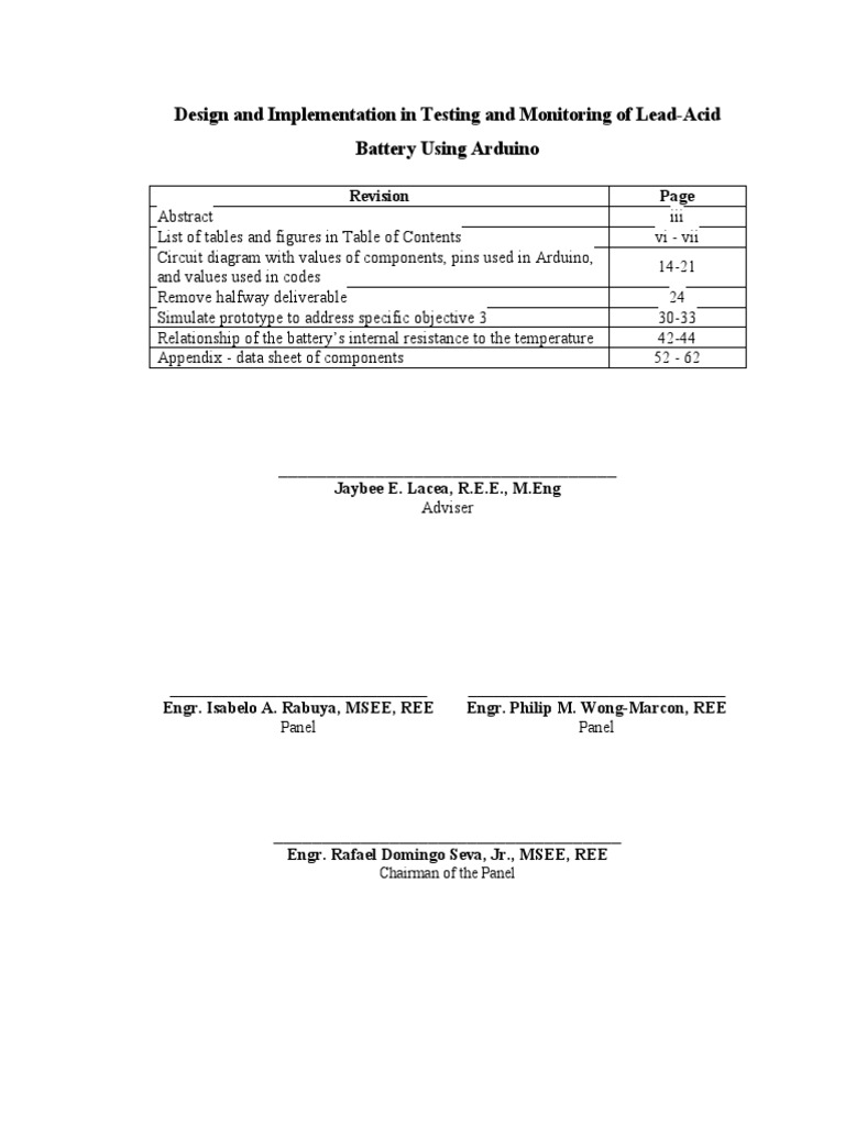 Design and Implementation in Testing and Monitoring of Lead-Acid ...