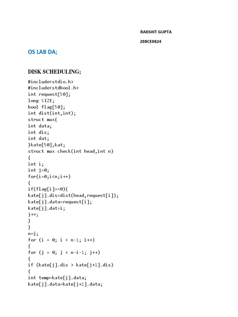OS LAB: Disk Scheduling and Page Replacement Algorithms | PDF | Computer Programming ...