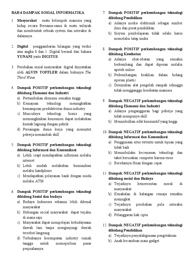 Dampak Sosial Teknologi Digital | PDF | Ilmu Sosial | Komputer