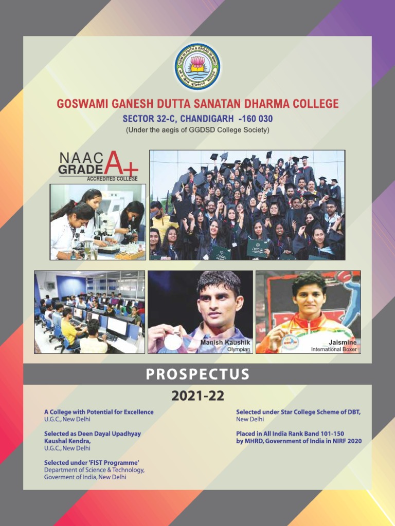 Prospectus GGDSD College | PDF | Bachelor's Degree | Academic Degree