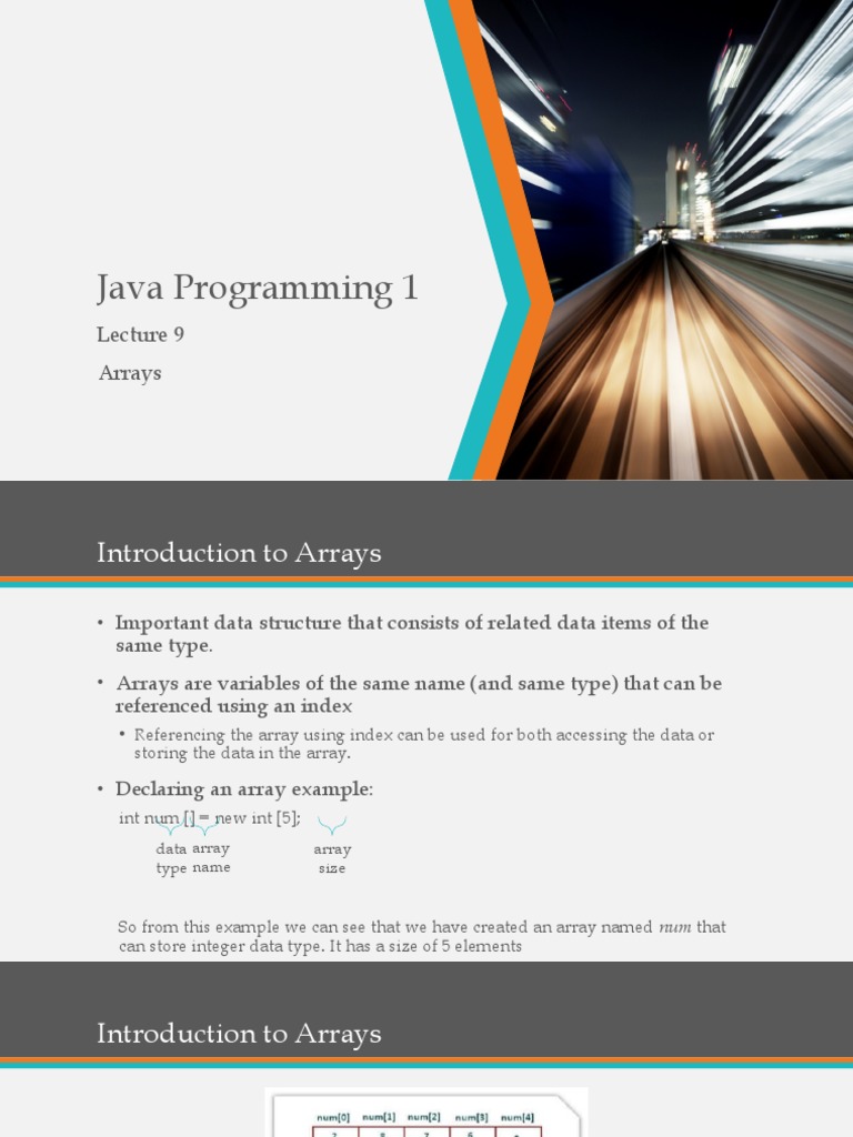 Lecture 9 Arrays Pdf Array Data Structure Integer Computer Science