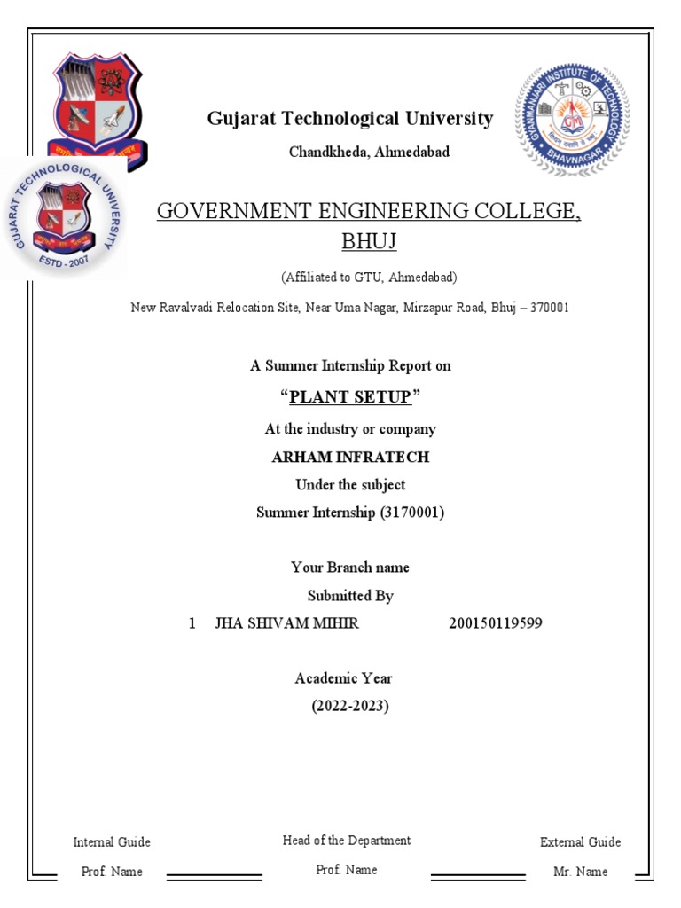 Summer Internship Report Format | PDF | Learning | Behavior Modification