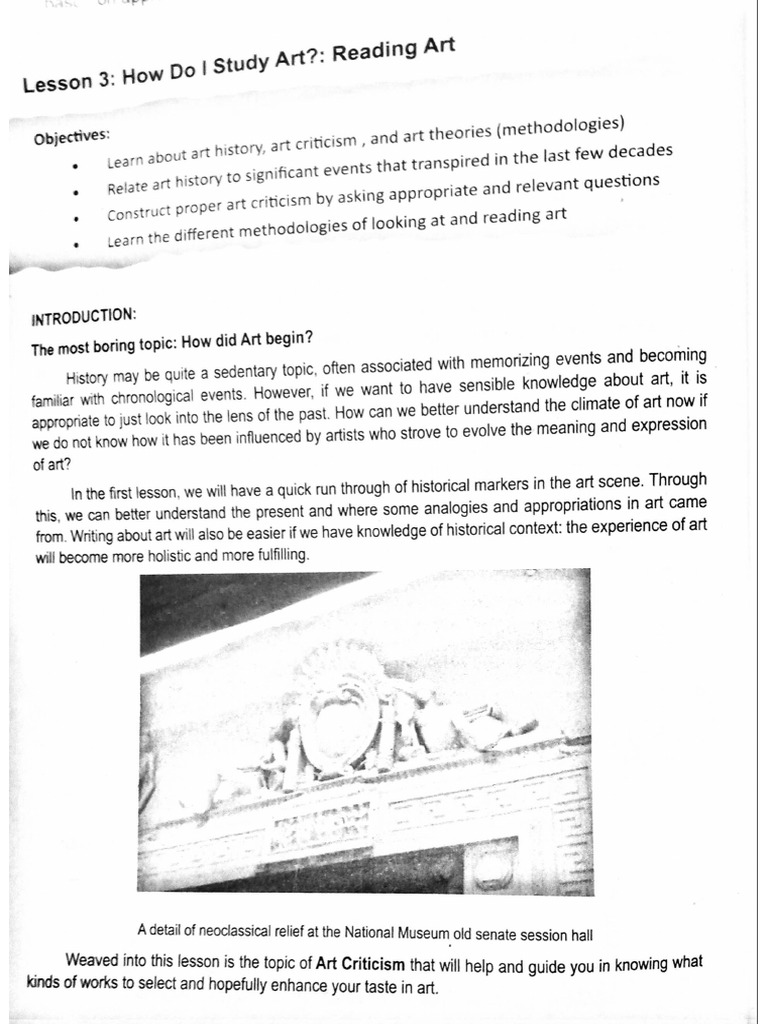 Art Appreciation Chapter 1 Lesson 31 | PDF