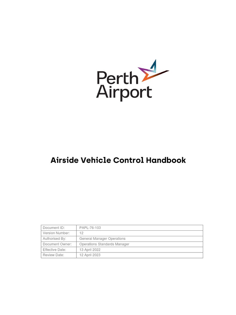 Airside Vehicle Control Handbook 2022 | PDF | Aviation | Vehicles