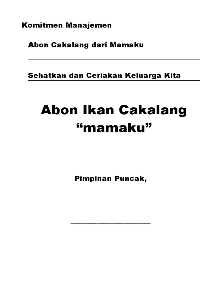 Contoh Dokumen Mendisain CPPOB | PDF