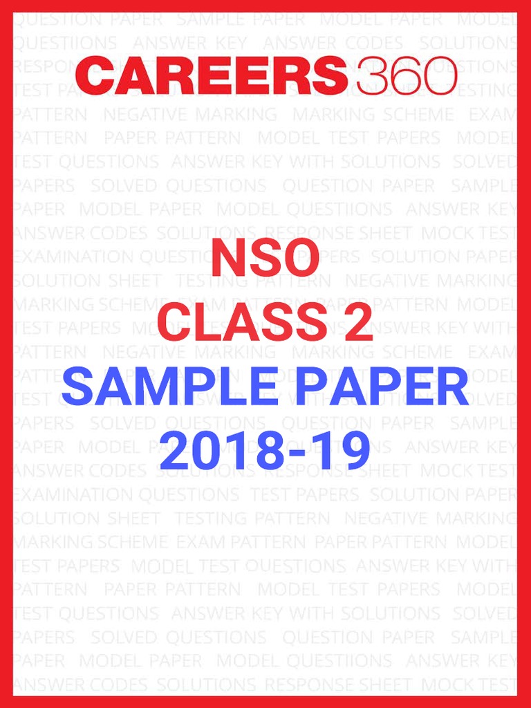 Nso 2018 19 Class 2 Sample Paper Pdf Mercury Planet Astronomy