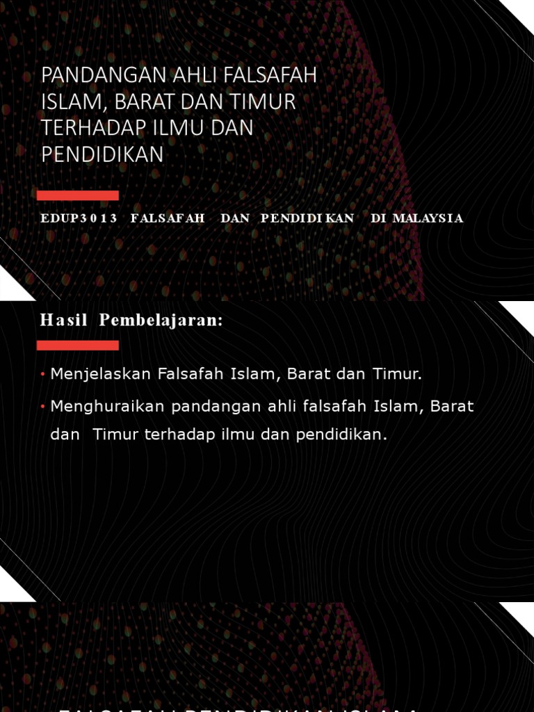 Pandangan Ahli Falsafah Islam, Barat Dan Timur Terhadap Ilmu Dan Pendidikan | PDF | Filsafat ...