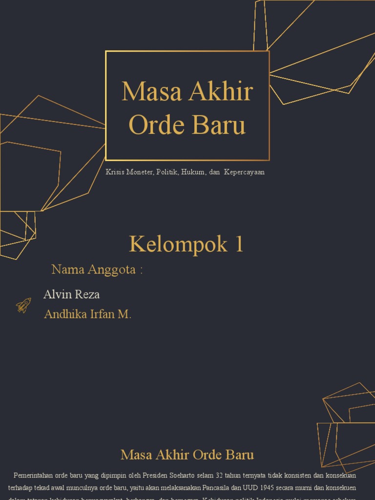 Andhika Irfan, Alvin Reza PPT Masa Akhir Orde Baru | PDF