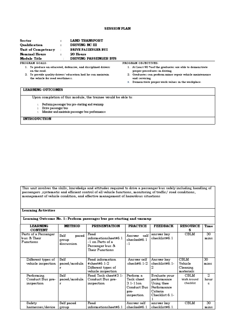 Drive Passenger Bus | PDF | Bus | Learning