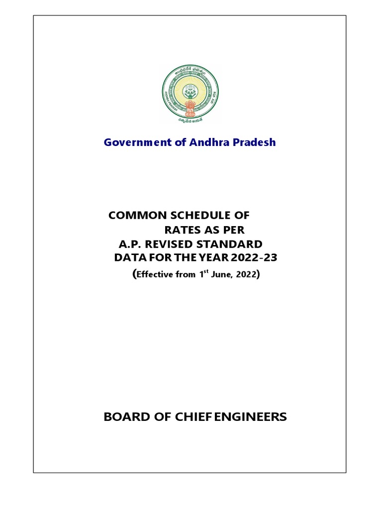SSR 2022-23 (All Parts Except P4) | PDF | Materials | Building Materials