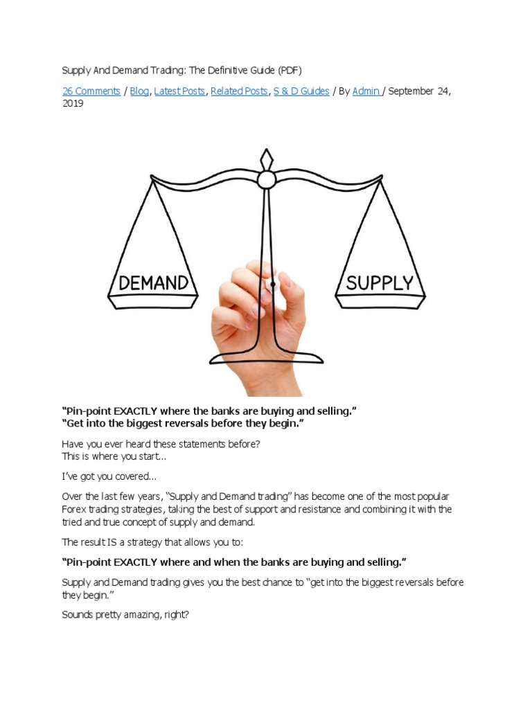 Forex Supply & Demand Trading Guide | PDF | Demand | Supply And Demand