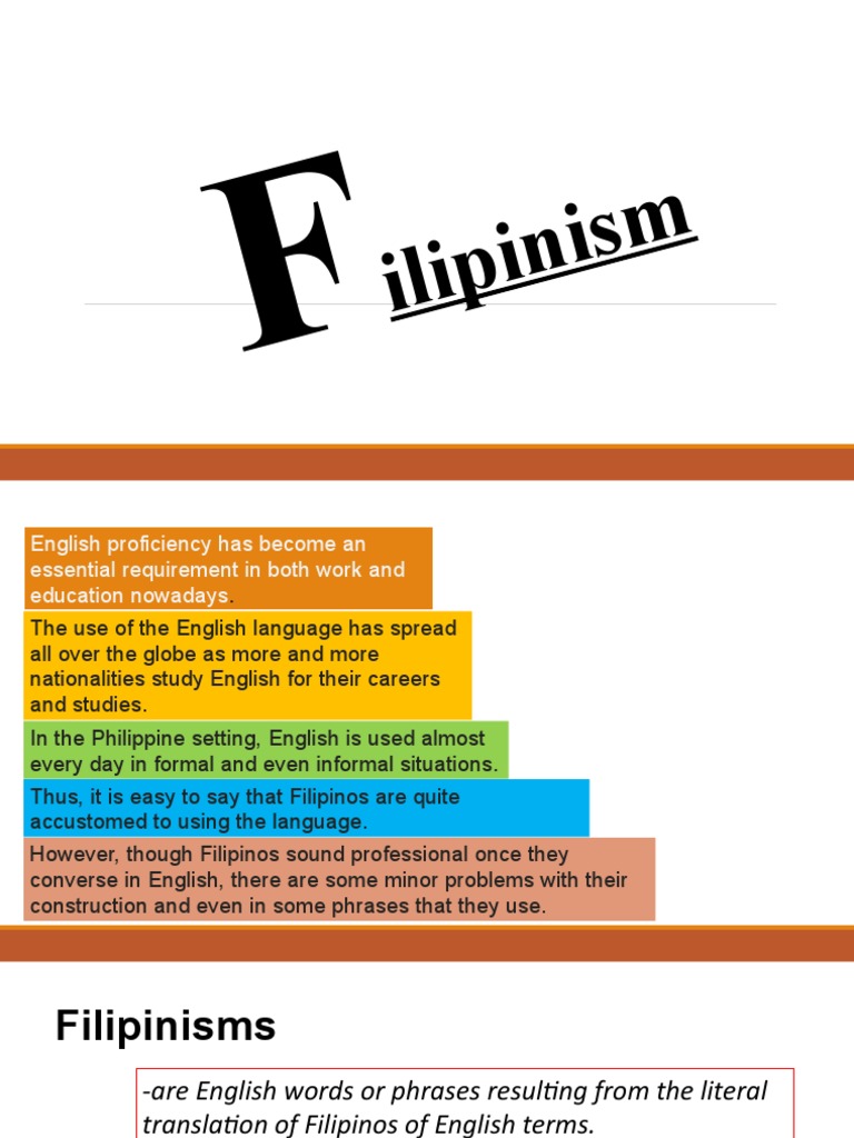 Understanding Filipinisms in English | PDF | English Language | Linguistics