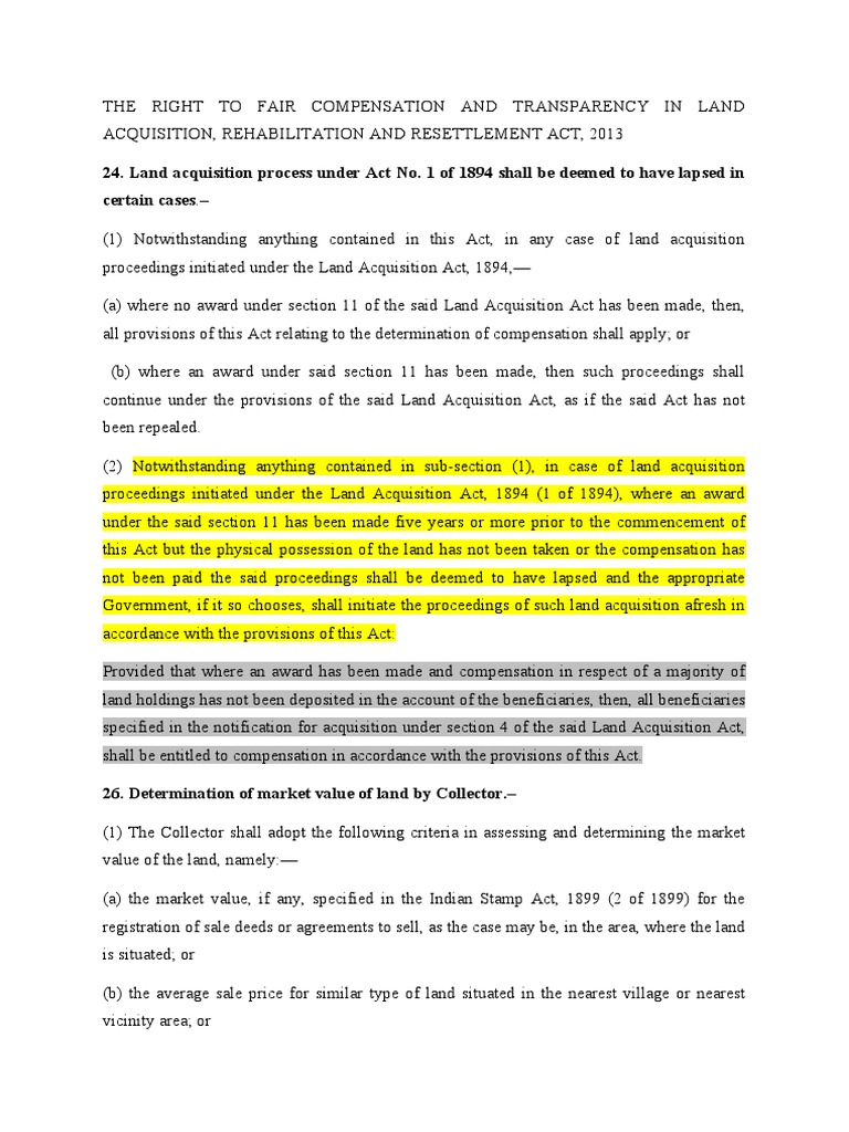 Land Acquisition Act | PDF | Eminent Domain | Interest