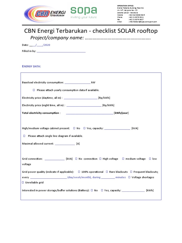 Technical_checklist_Solar Rooftop-1 | PDF | Electrical Grid | Renewable ...