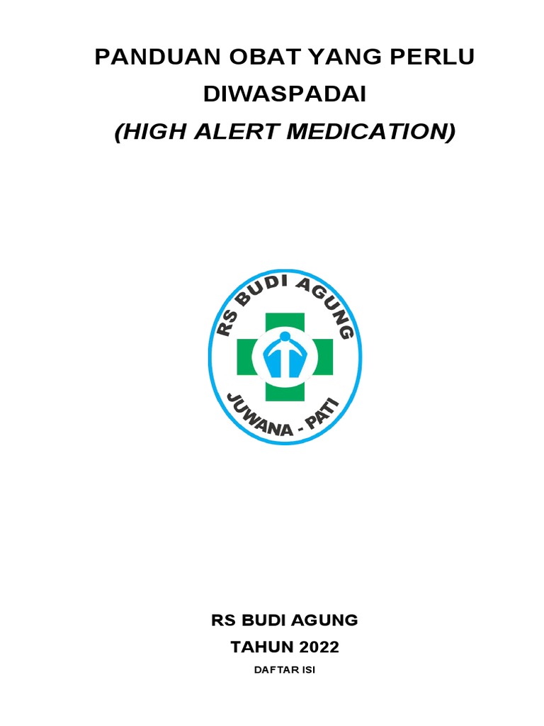 Panduan HIGH ALERT MEDICATION 2022 | PDF