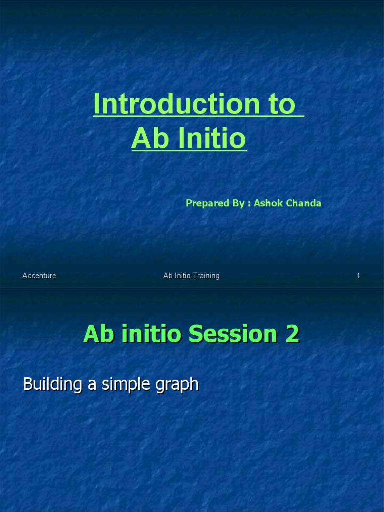 Ab Initio Training Overview Guide | PDF | File Format | Computer File