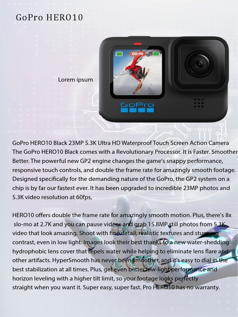 GO Pro 10 Brochure | PDF | Digital Technology | Imaging