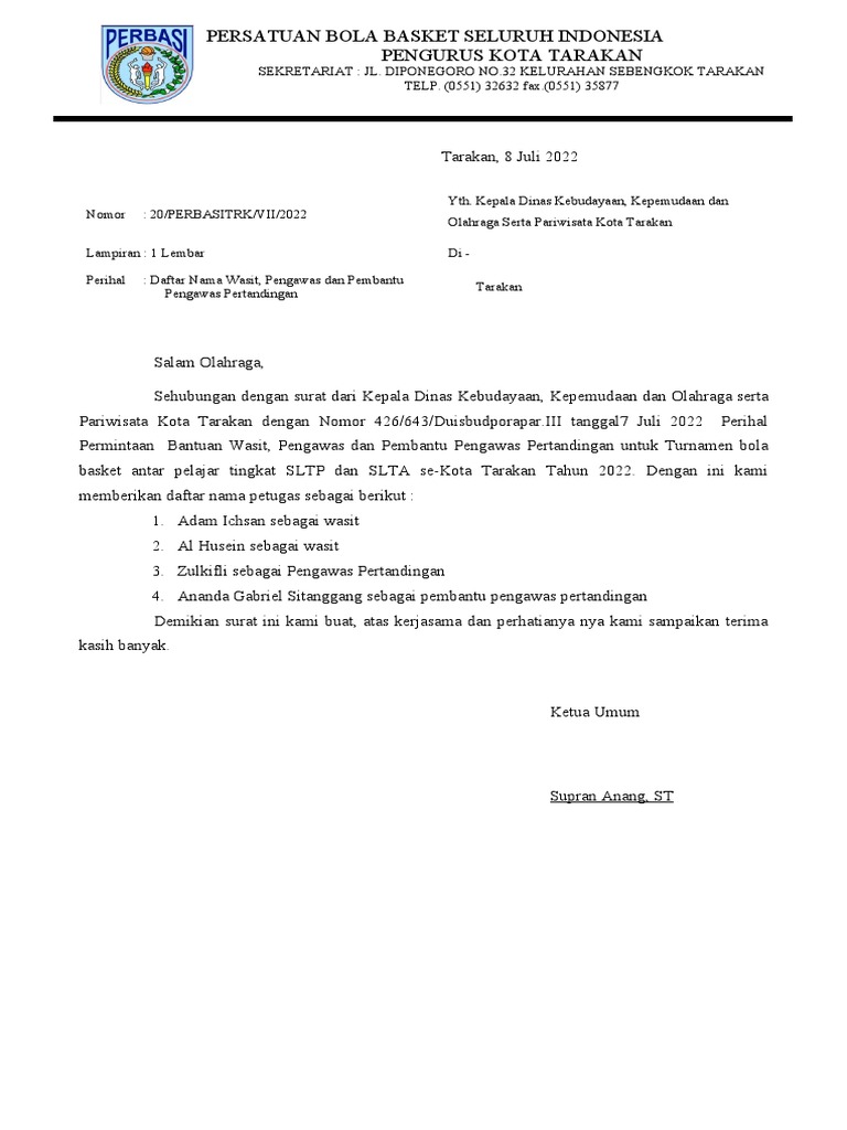 Surat Pengantar Proposal | PDF