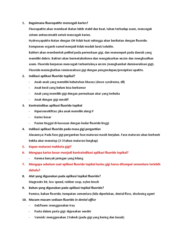 Topical Fluoride Application | PDF