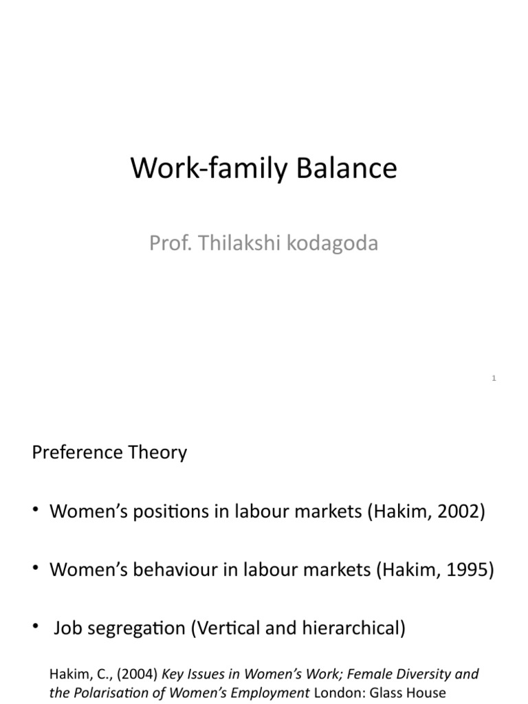 Work-Family Balance Insights and Strategies | PDF | Patriarchy | Labour ...
