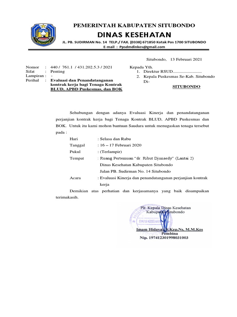 Surat TTD Kontrak | PDF