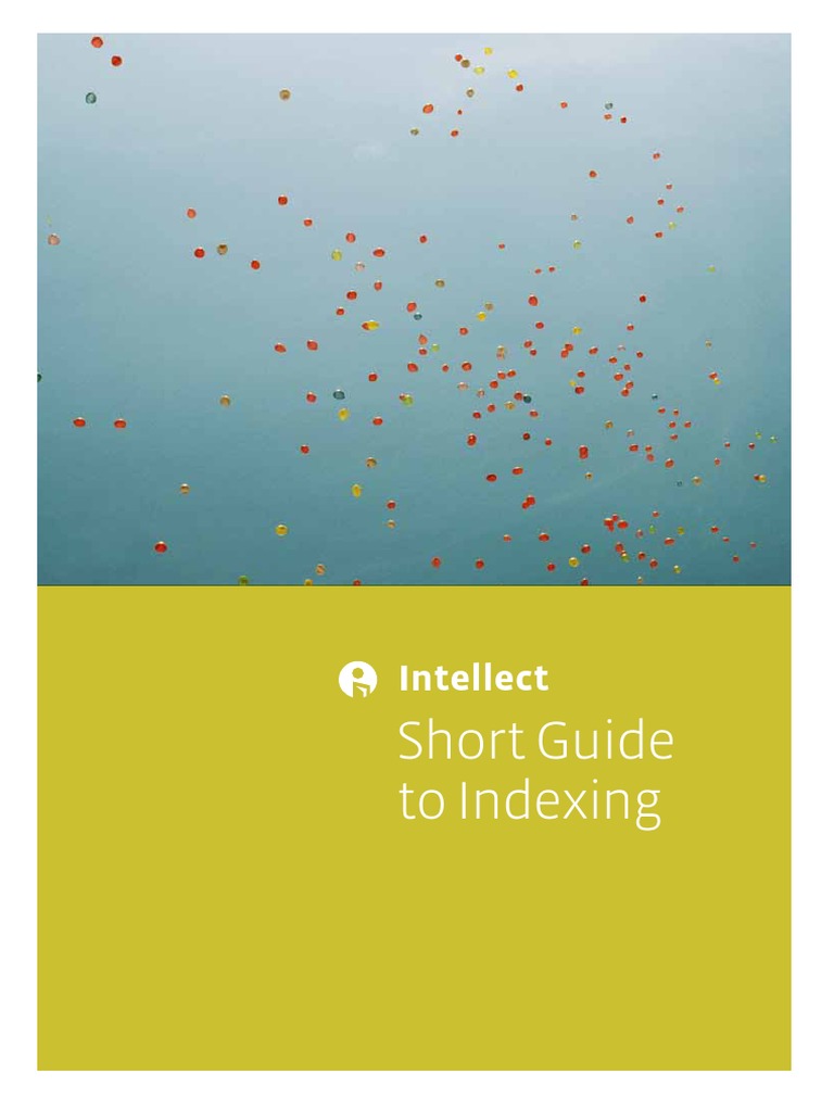 Short Guide To Indexing | PDF | Spreadsheet | Books