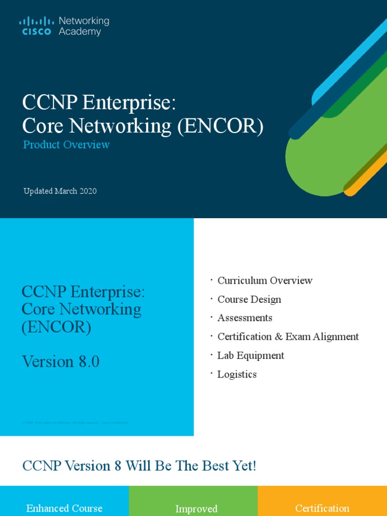 CCNP Enterprise Core Networking Encor Product Overview | PDF | Cisco Certifications | Computer ...