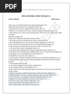 Situation Reaction Test (SRT) | PDF | Violence
