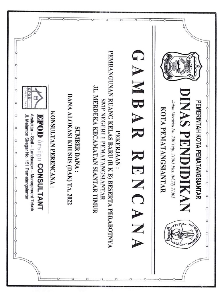 Gambar Teknis RKB SMP N1 | PDF