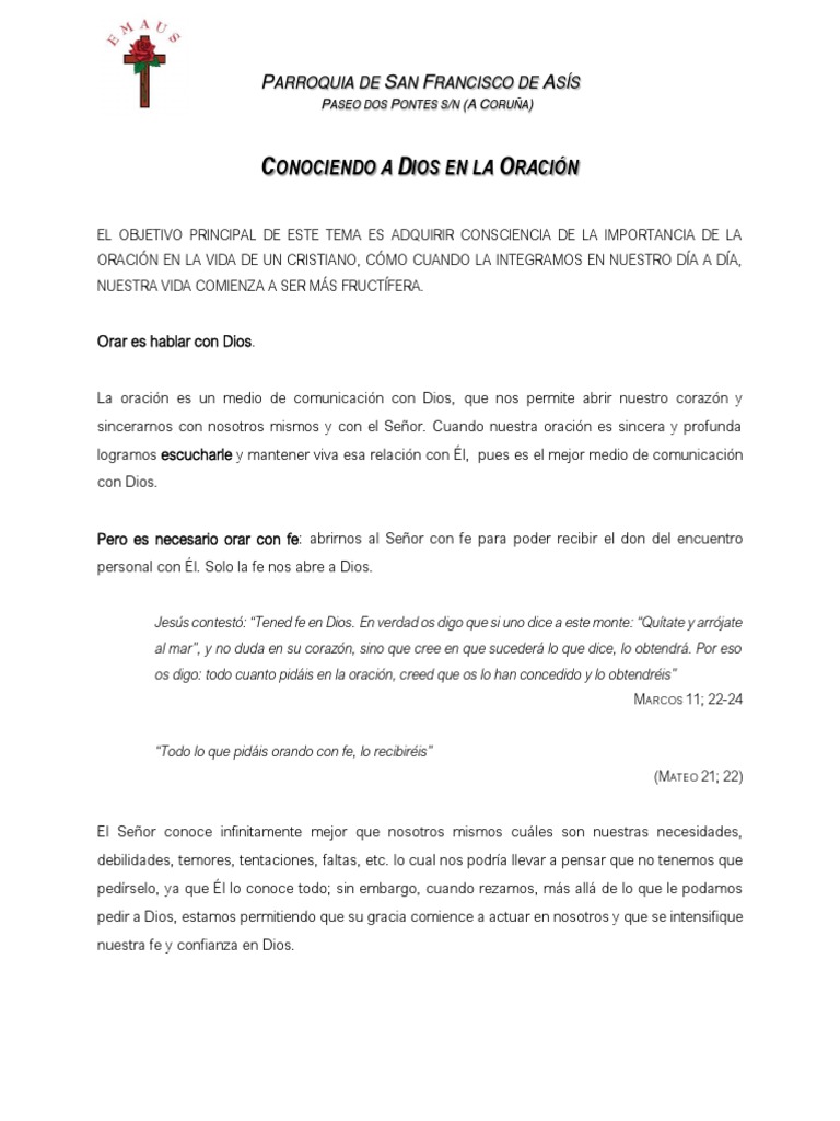 05 Conociendo A Dios en La Oracion | PDF | Oración | Creencia religiosa y doctrina