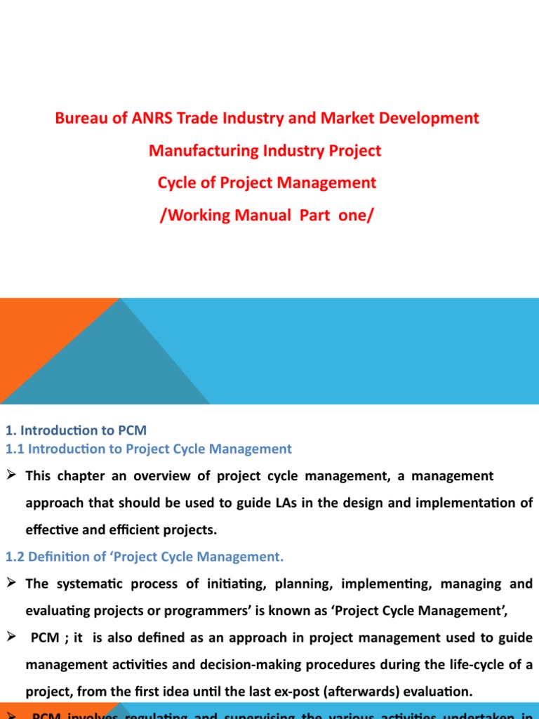 Project Cycle Management Presentation Part One | PDF | Feasibility ...