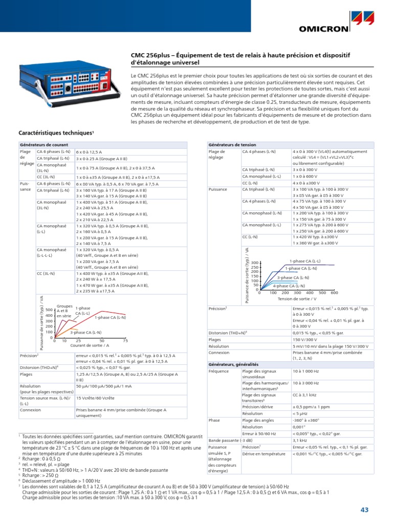 CMC 256plus Technical Data FRA | PDF | Compatibilité électromagnétique | Métrologie