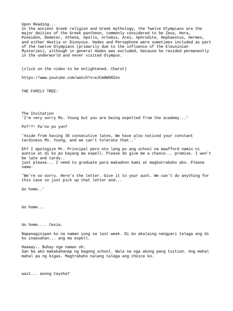 Olympus Academy - Mahriyumm | PDF | Twelve Olympians | Mythological ...