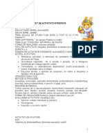 Corciovei Proiect Didactic Povestea Iepurasului de Paste PDF | PDF