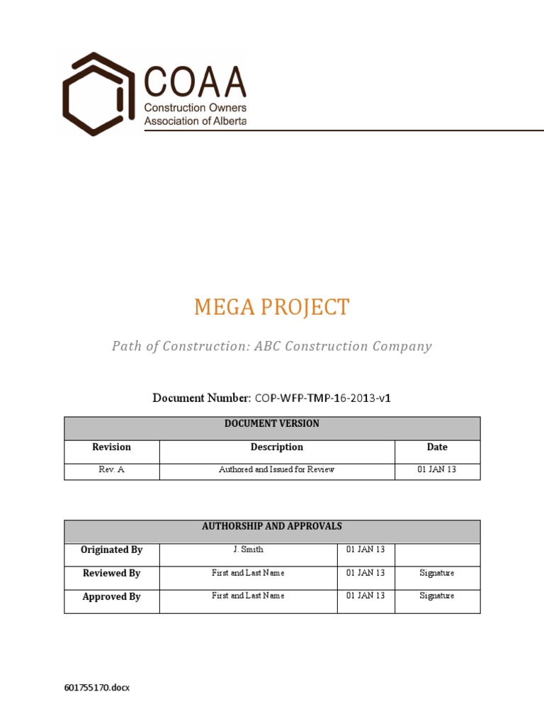 Cop WFP TMP 16 2013 v1 Poc Template | Download Free PDF | Specification ...
