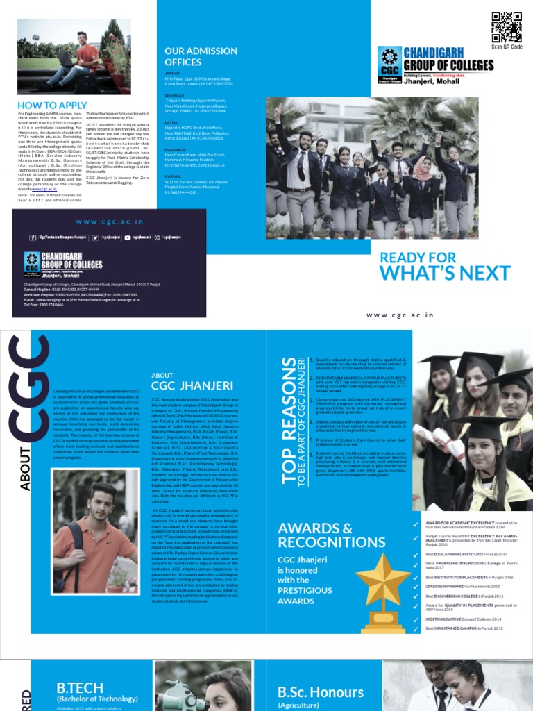 CGC Jhanjeri UG PG Brochure 2020 | PDF | Radiology